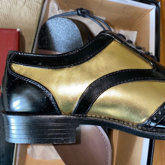 boland | Shoes | Mens Oxford Boland Tuxedo Dress Shoes Black Gold 95 ...